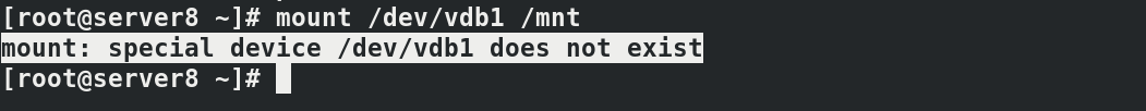 mount: special device /dev/vdb1 does not exist linux中磁盘引导部分被覆盖，无法找到--解决方案_linux挂载硬盘special ...