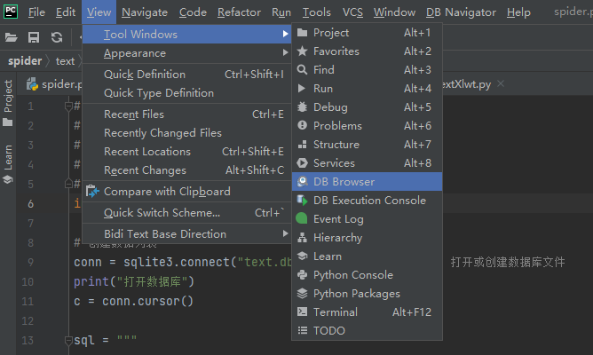 How to add Database tools in Pycharm (Community Edition) - Programmer Sought