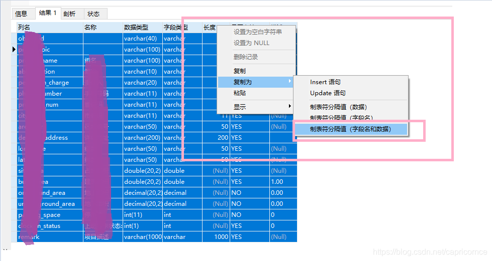 Navicat 导出mysql的表信息(字段,类型,注释等)navicat Mysql 导出表名名称和注释两列 Csdn博客