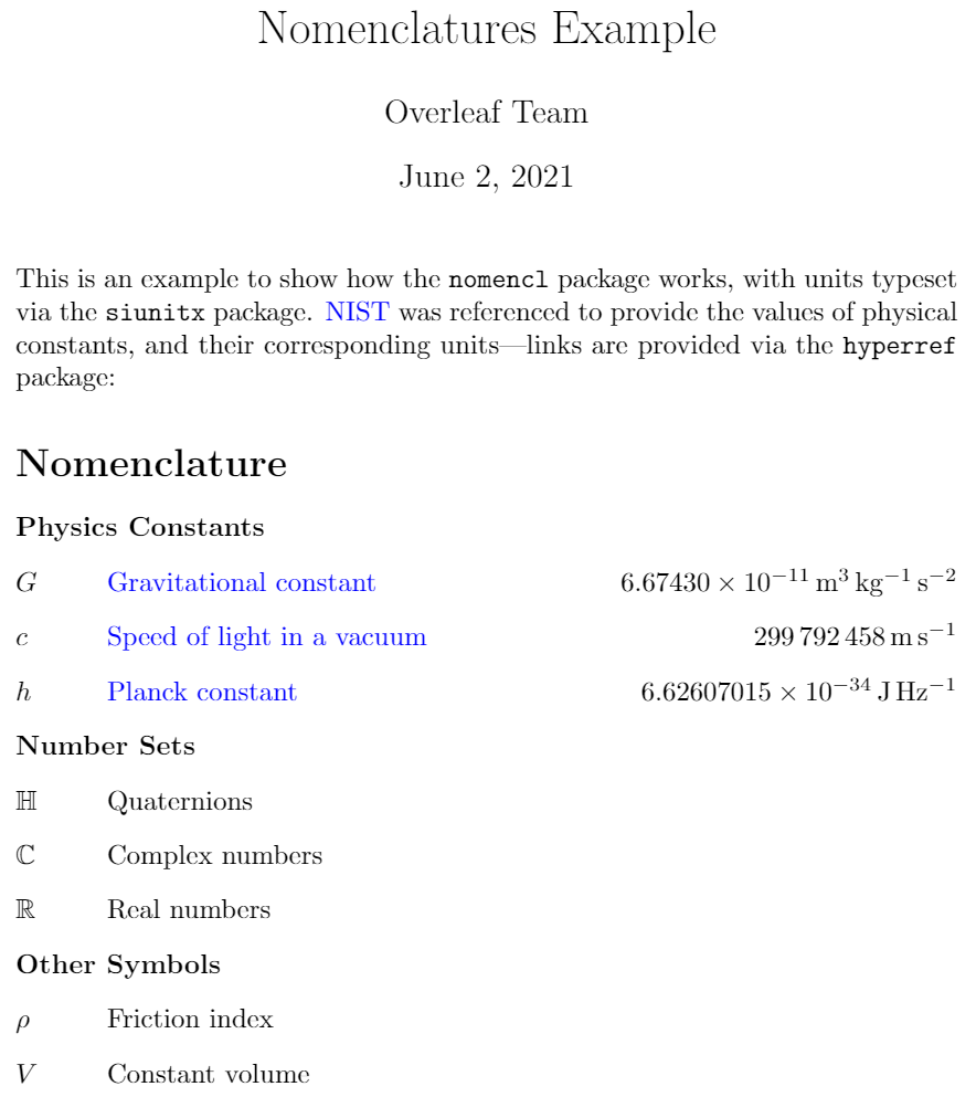 LaTeX 术语集 Nomenclatures_latex nomenclature-CSDN博客