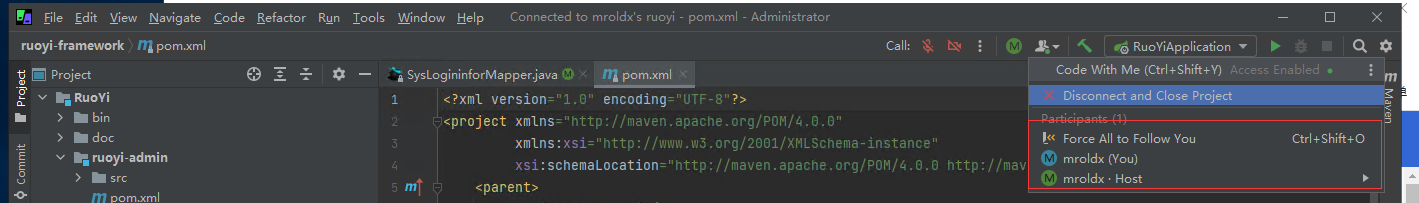 IDEA使用code with me来进行多人远程编程_idea code with me-CSDN博客