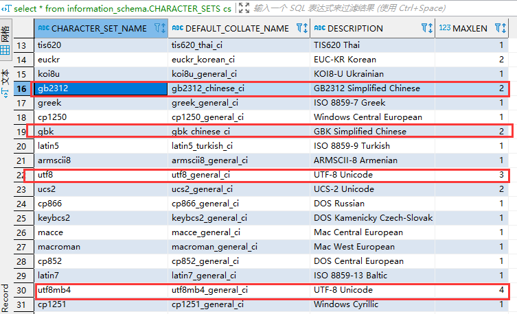 Mysql字符集编码和排序规则 常用的编码集和排序规则 列举两个。 Csdn博客