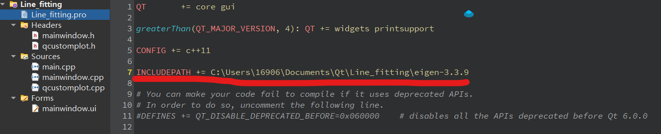 Qt间接平差法进行直线拟合（Eigen运算、Qcustomplot绘图）_qt eigen 余弦拟合-CSDN博客