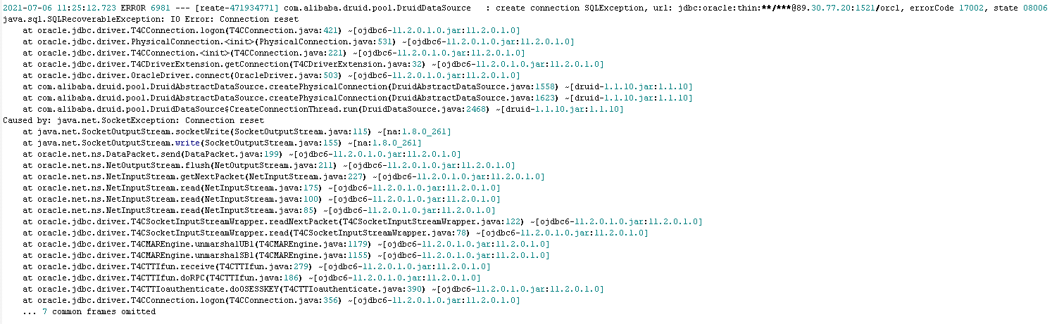 应用程序连接数据库报错 errorCode 17002, state 08006、IO Error: Connection reset-CSDN博客