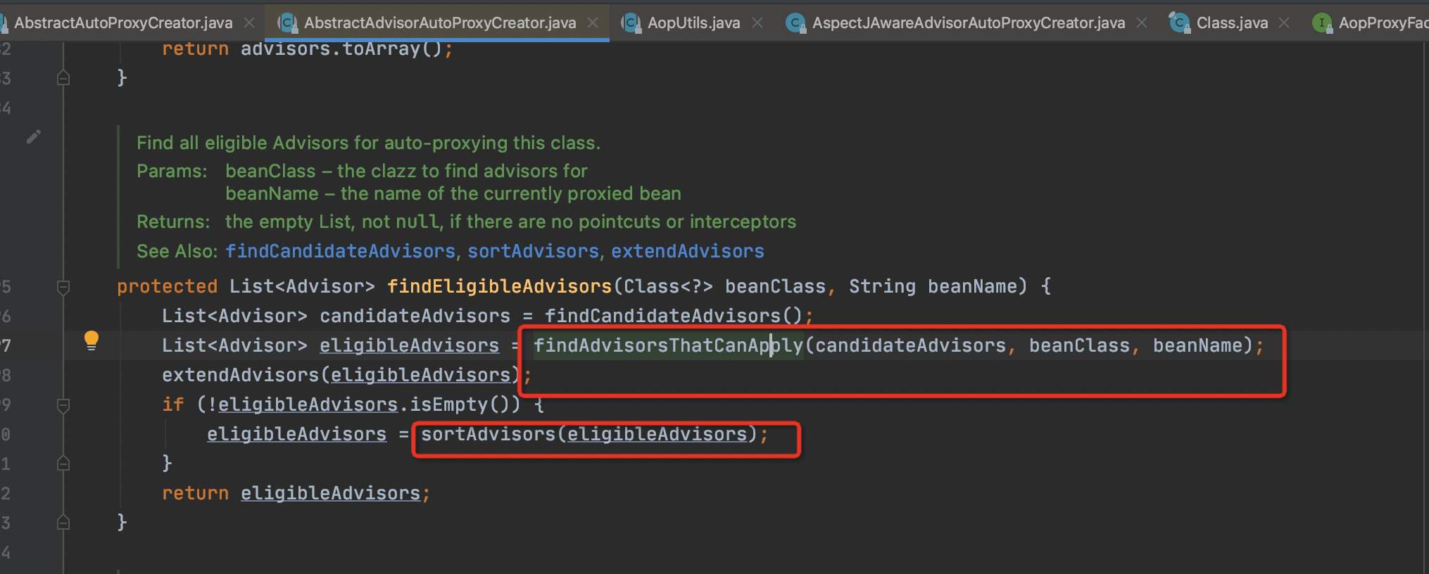 Create a AOP proxy --- Spring Source Code From Getting Started (21) - Programmer Sought