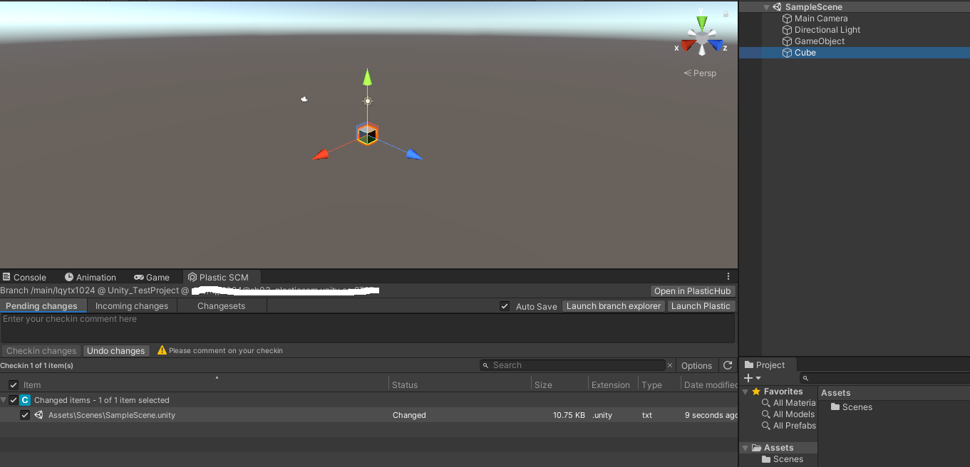 Unity Plastic SCM的项目仓库简单使用_unity仓库在哪里-CSDN博客