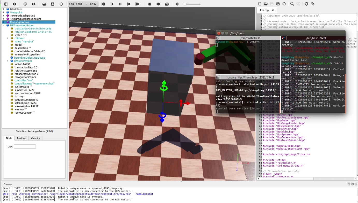 webots模型联合ros仿真，实现ros自定义控制器_webots 控制器-CSDN博客
