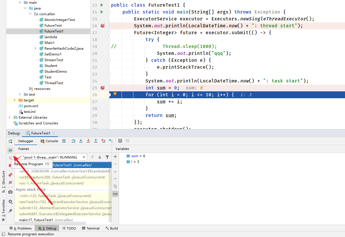 IDEA进入到ExecutorService里面进行调试的方法_idea 调试poolexecutor.submit-CSDN博客