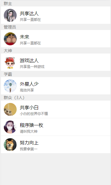 html+css实现好友列表，类似QQ群聊成员列表_html qq 列表-CSDN博客