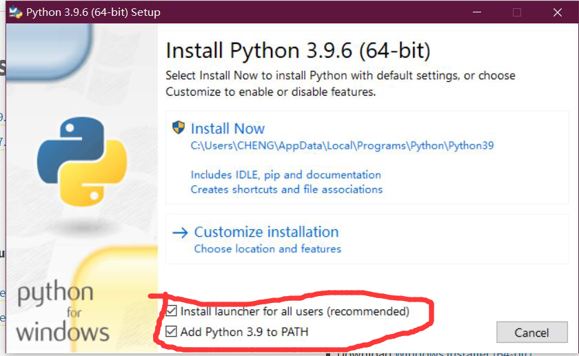 Python的详细图文安装教程3.9.6最新版（包教包会）_python3.9.6-CSDN博客