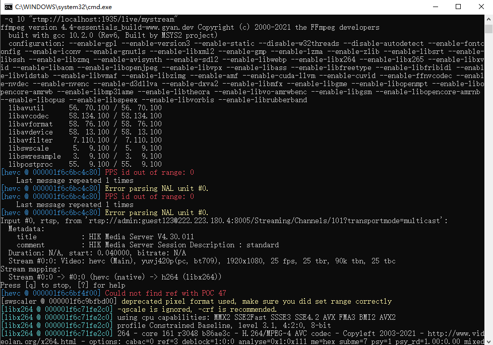 nginx+ffmpeg实现海康rtsp转换为前端video播放http-flv_nginx 推送rtsp流到1935端口后怎么前端显示-CSDN博客