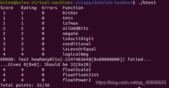 Csapp实验记录(一):环境配置anddatalab Unix Make Btest Csdn博客