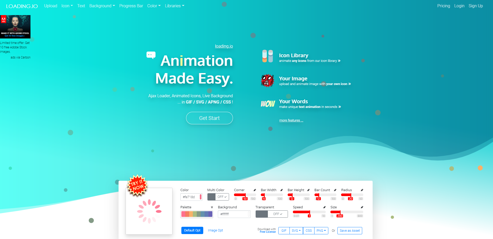 快速创建动态图标、按钮、背景、文字的在线网站_loading.io - your svg + gif + png ajax loading ico-CSDN博客