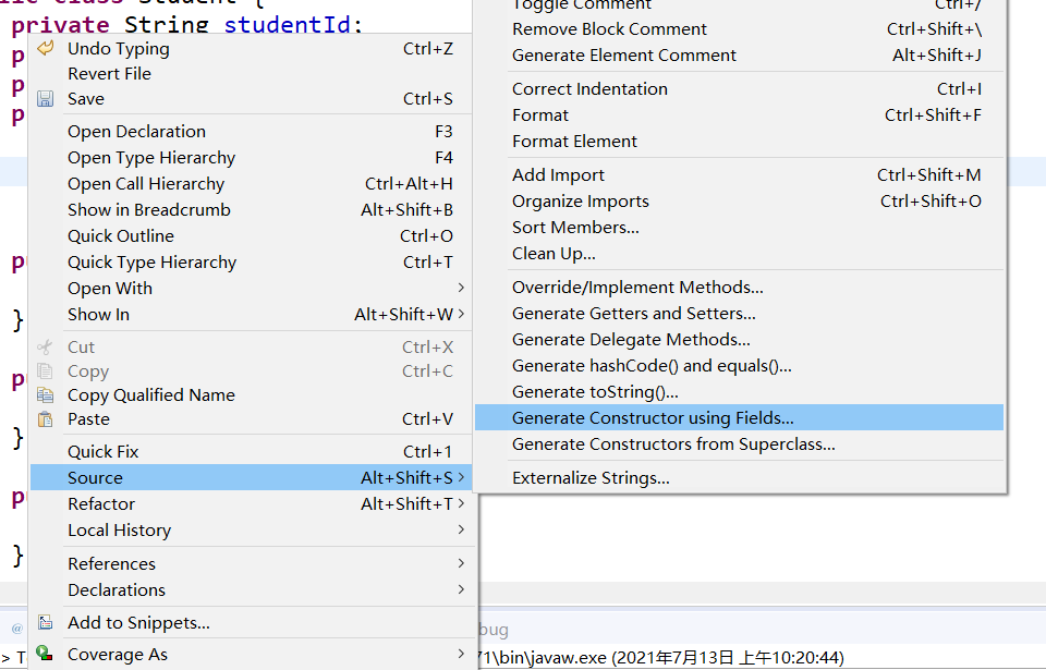 Eclipse生成构造方法快捷键_eclipse构造方法快捷键-CSDN博客