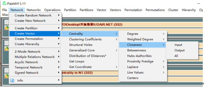社交网络分析SNA——Pajek使用教程（网络描述统计+中心性及子群分析）-CSDN博客