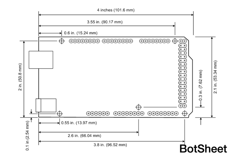 PCB 零件尺寸图：Arduino Mega 2560 尺寸_mega 2560尺寸-CSDN博客