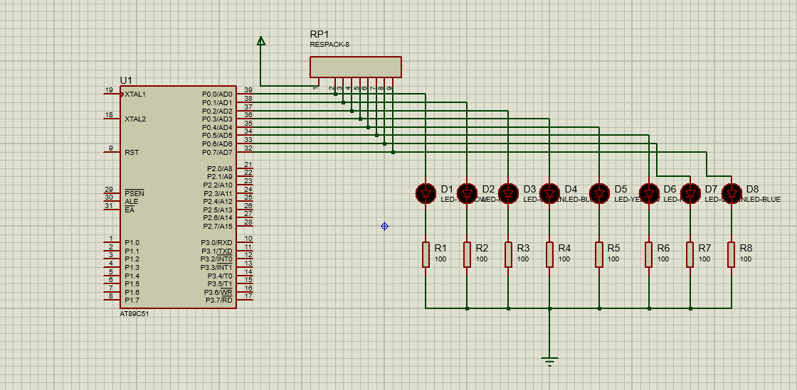 基于51单片机实现流水灯功能_☆往事随風☆的博客_51单片机switch语句的控制p0口8位led的点亮状态源代码-CSDN博客