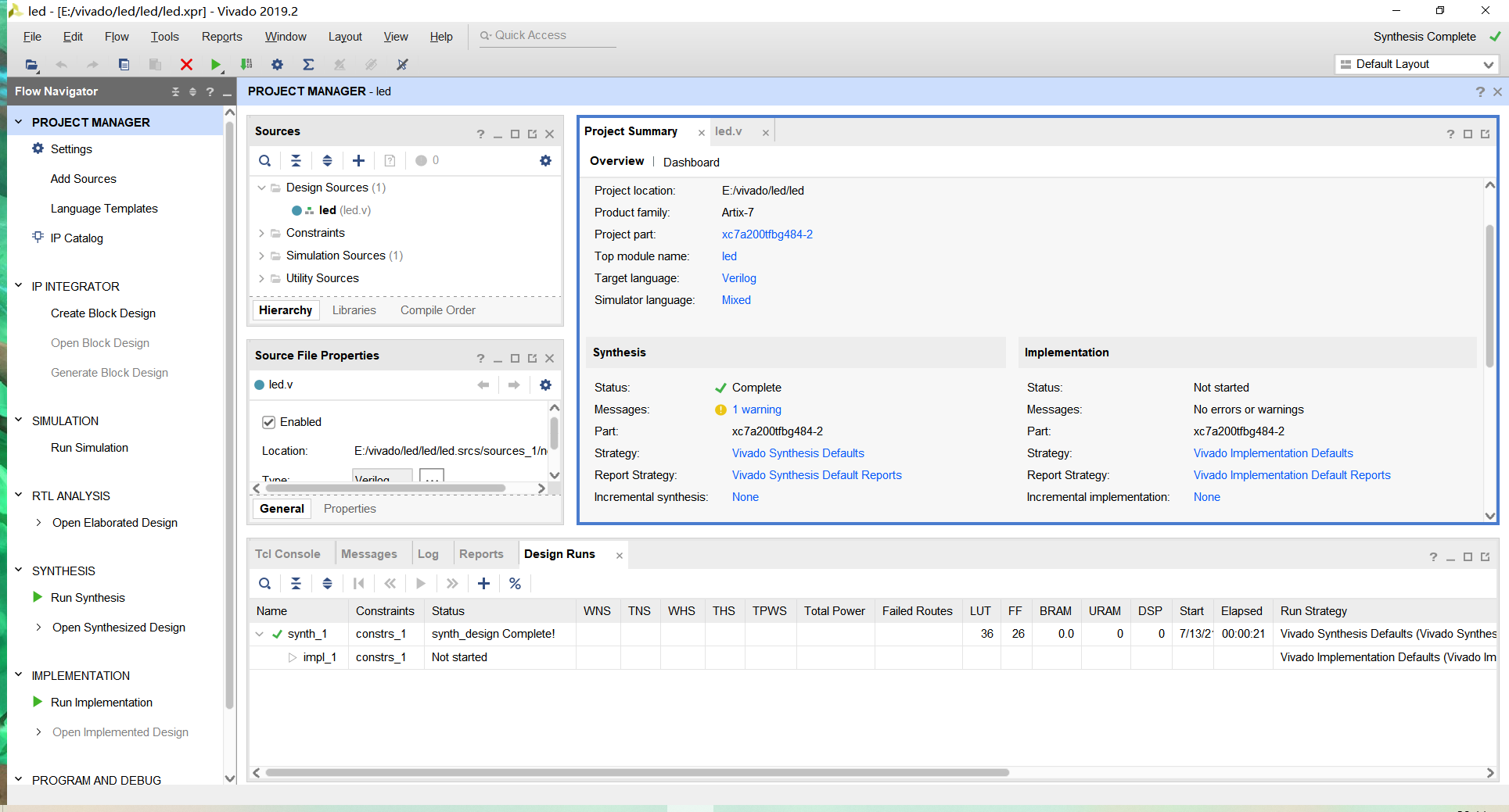 vivado fpga简单入门--led闪烁 创建工程+代码输入+添加引脚约束完整具体流程_vivado绑定引脚-CSDN博客