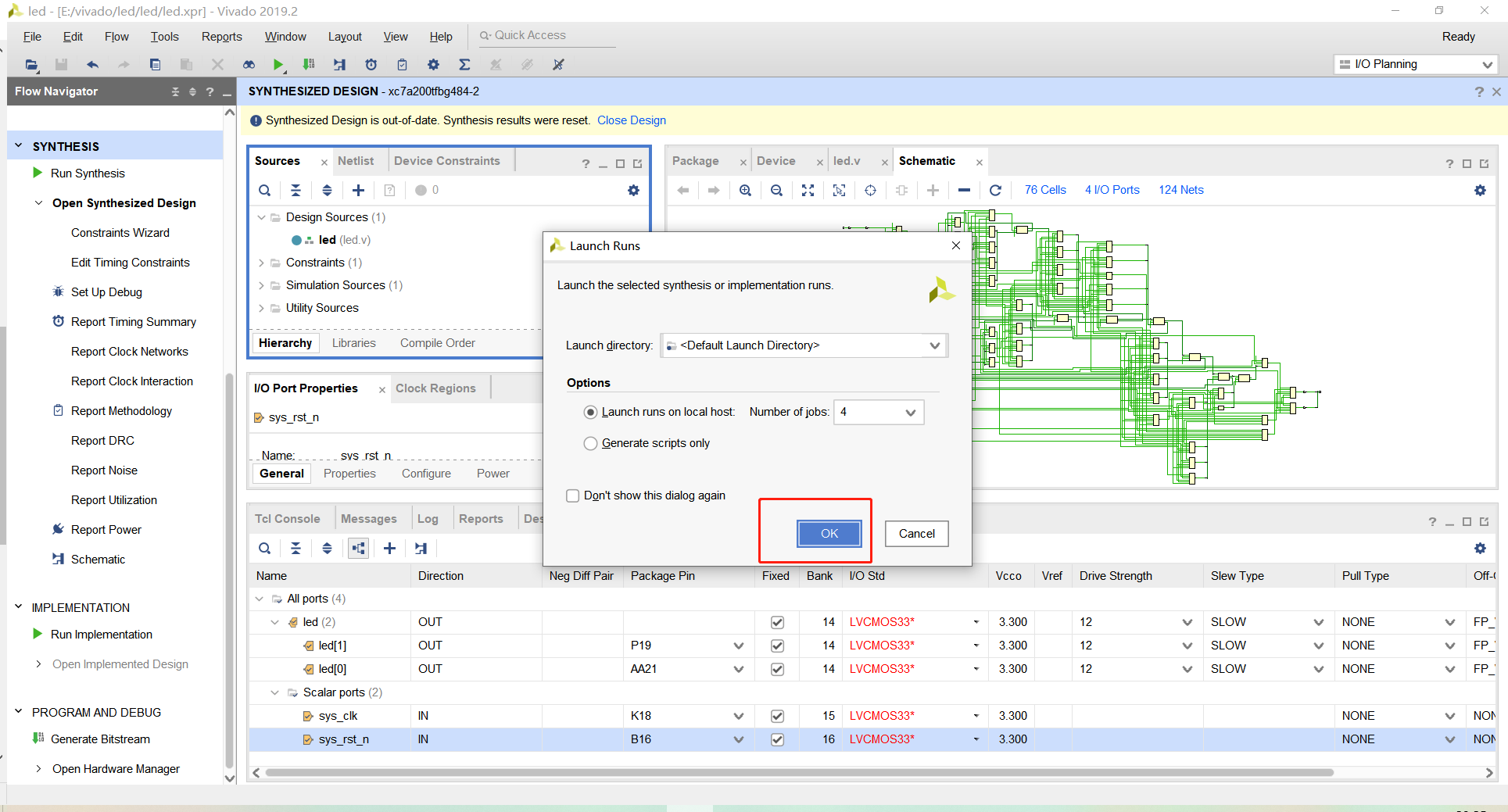 vivado fpga简单入门--led闪烁 创建工程+代码输入+添加引脚约束完整具体流程_vivado绑定引脚-CSDN博客