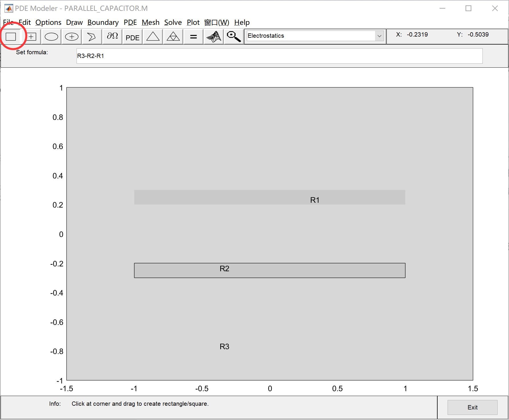 MATLAB PDE工具箱电磁场仿真平行电容板及电偶极子详解_matlab电磁场工具箱-CSDN博客