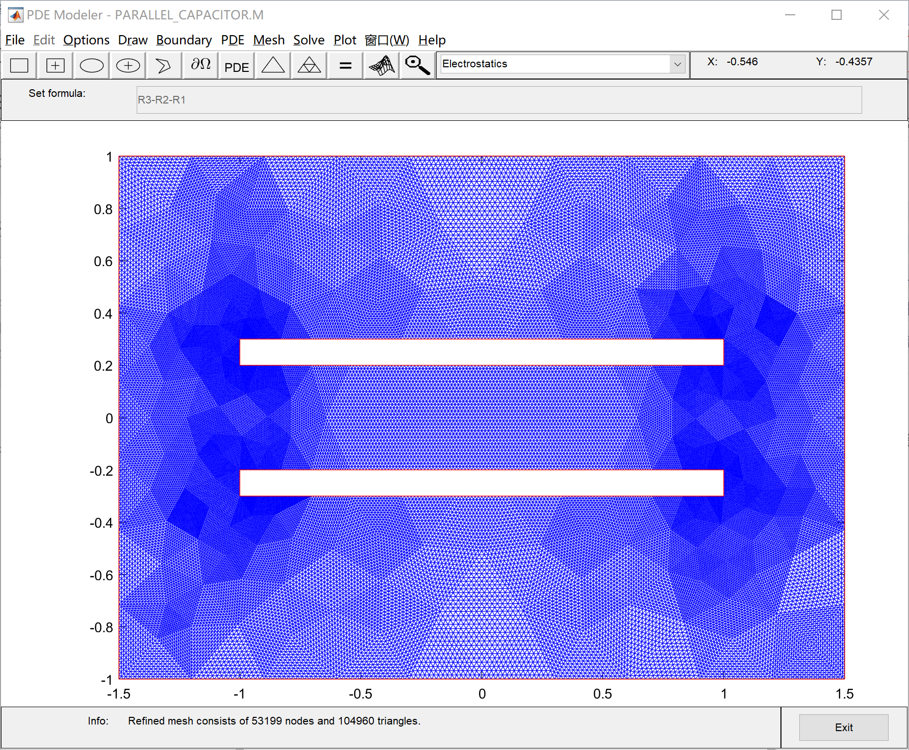 MATLAB PDE工具箱电磁场仿真平行电容板及电偶极子详解_matlab电磁场工具箱-CSDN博客