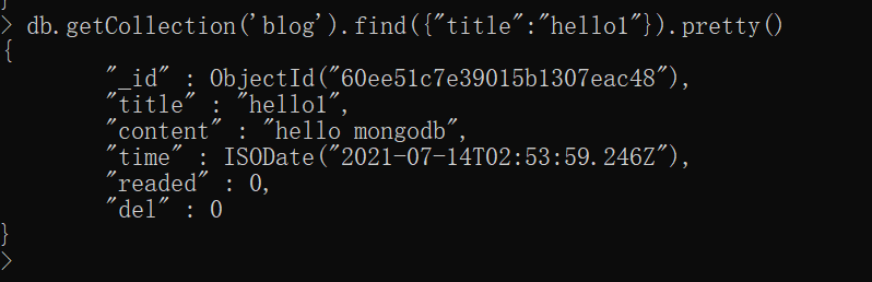 MongoDB的增删改查命令_db.getcollection delete-CSDN博客