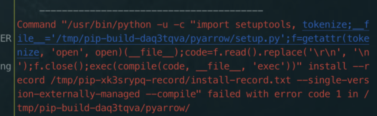 docker安装streamlit失败_failed building wheel for pyarrow-CSDN博客