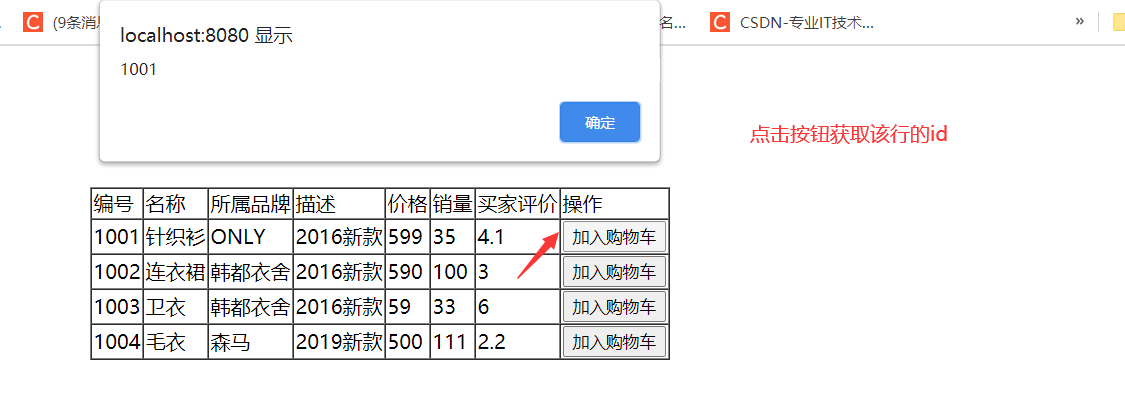 动态表格（ajaxjson），添加点击事件，获取点击按钮所在行的值ajax在表格中生成按钮 Csdn博客 