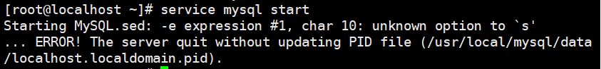 Mysql报错 The Server Quit Without Updating Pid Fileusrlocalmysqldata 