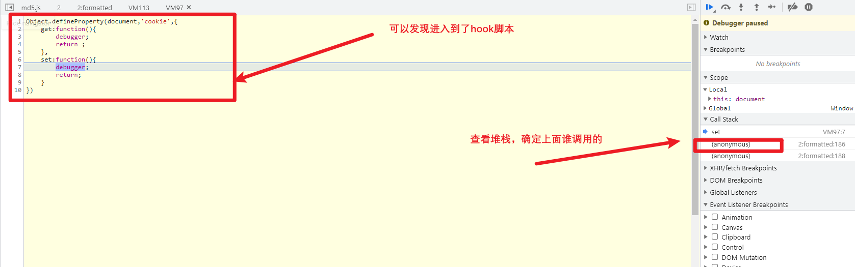 爬虫（js逆向）hook实现方式-油猴脚本-javascript抠代码实战-硬抠高度ob混淆-应对内存溢出-debugger缩小范围（5）_js hook-CSDN博客