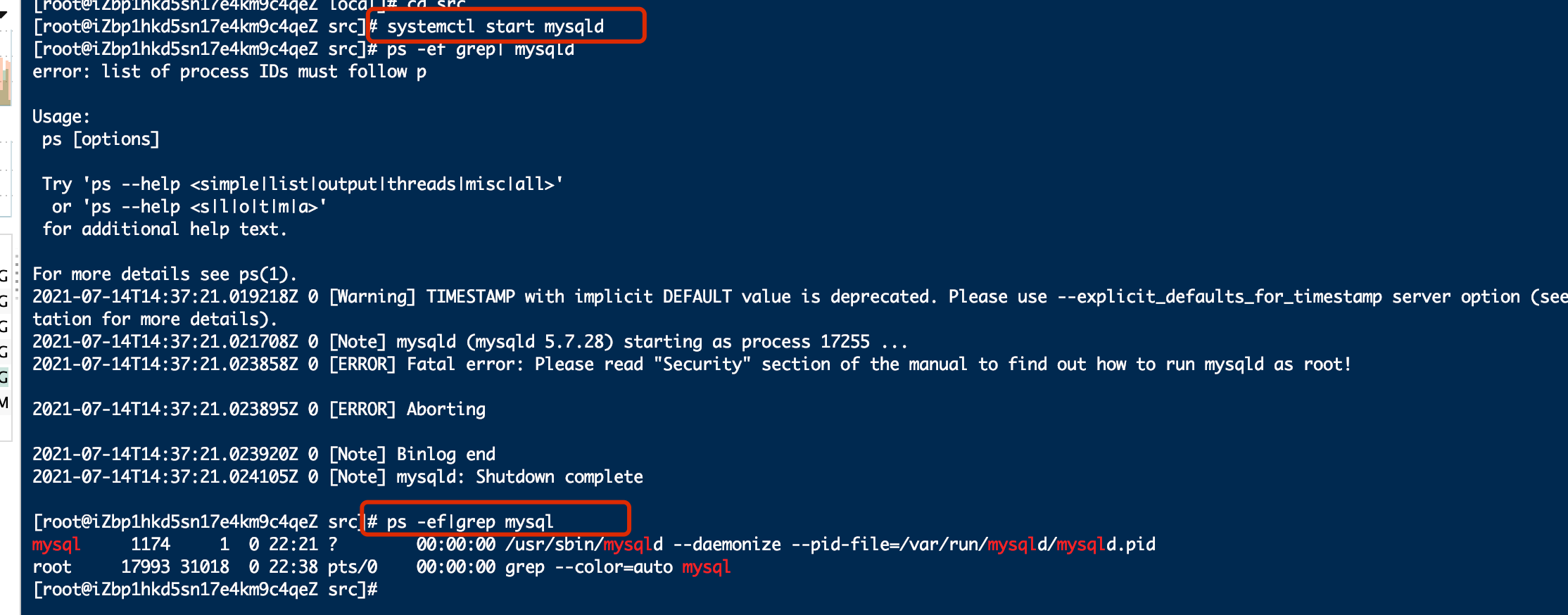 Linux启动mysql服务，Table ‘mysql.plugin‘ doesn‘t exist问题解决方案_table 'mysql.plugin' doesn't exist-CSDN博客