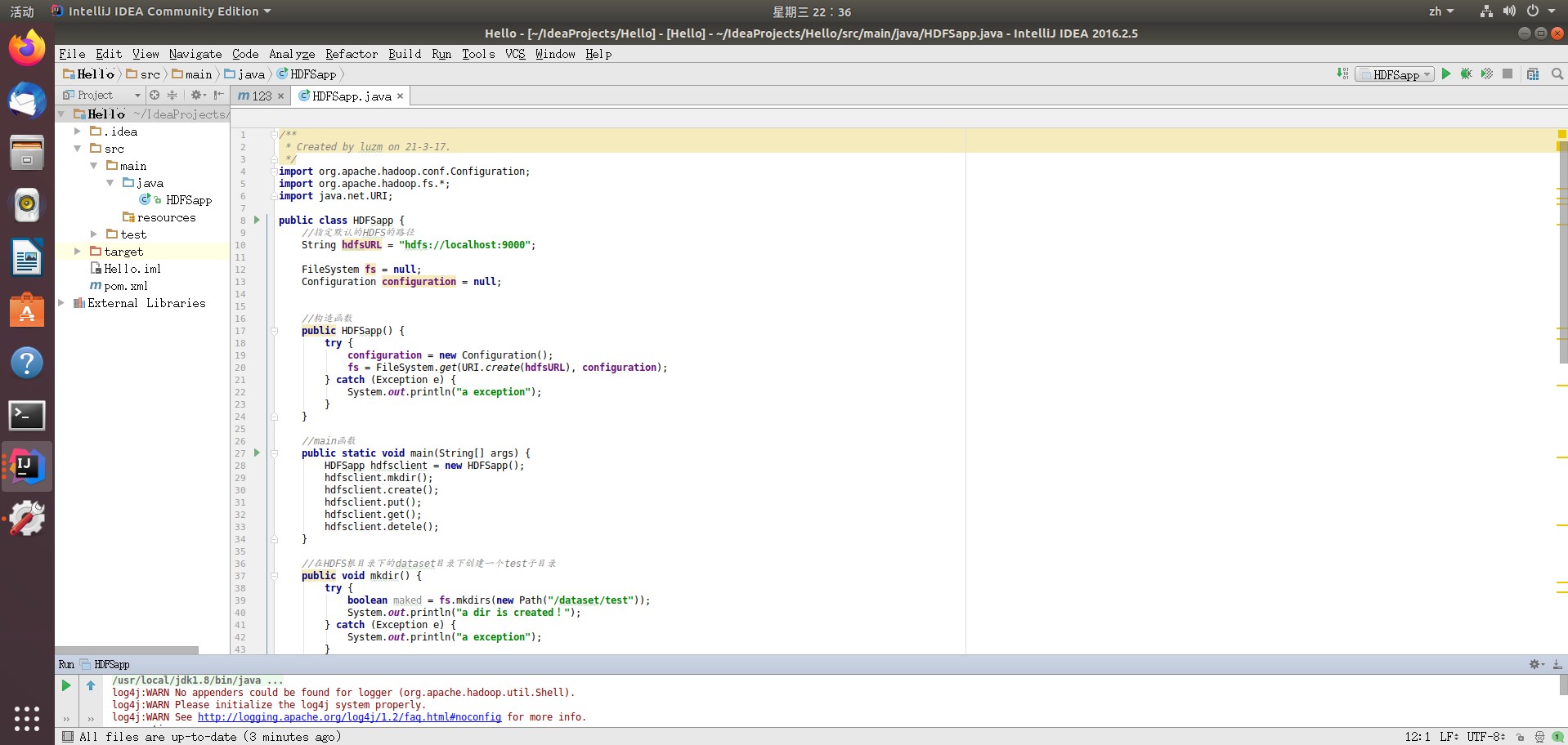 2，HDFS的操作实践 ,（1）、HDFS Shell 实践 （2）、HDFS Web客户端 （3）、HDFS Java API 实践_采用客户端命令的方式实现hdfs目录的创建、文件的上传 ...
