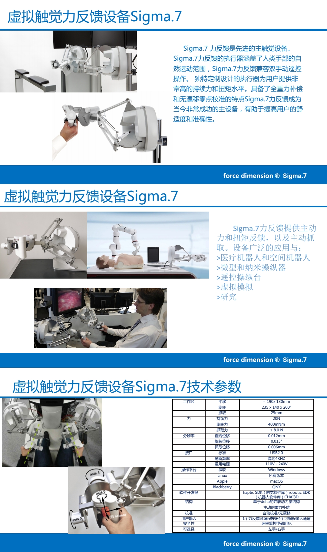 Sigma.7虚拟触觉力反馈主手_sigma7-r haptic device-CSDN博客