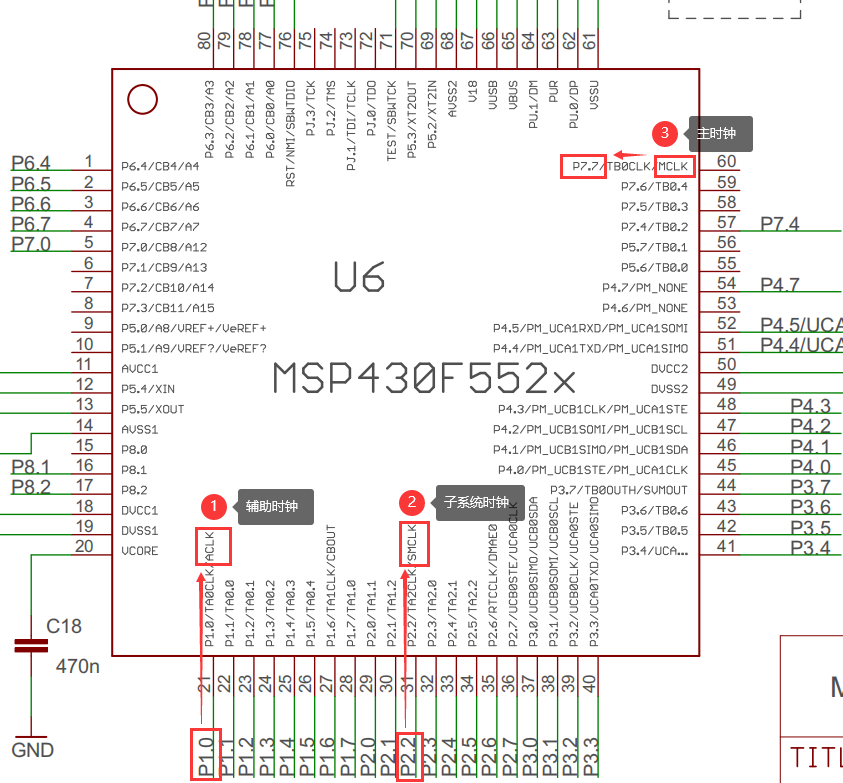 MSP430F5529| 引脚输出系统时钟_msp430f5529原理图-CSDN博客