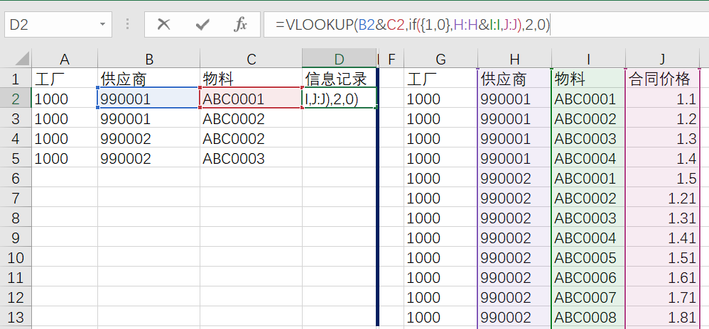 Excel表vlookup多个条件匹配数据excel多条件匹配数据 Csdn博客