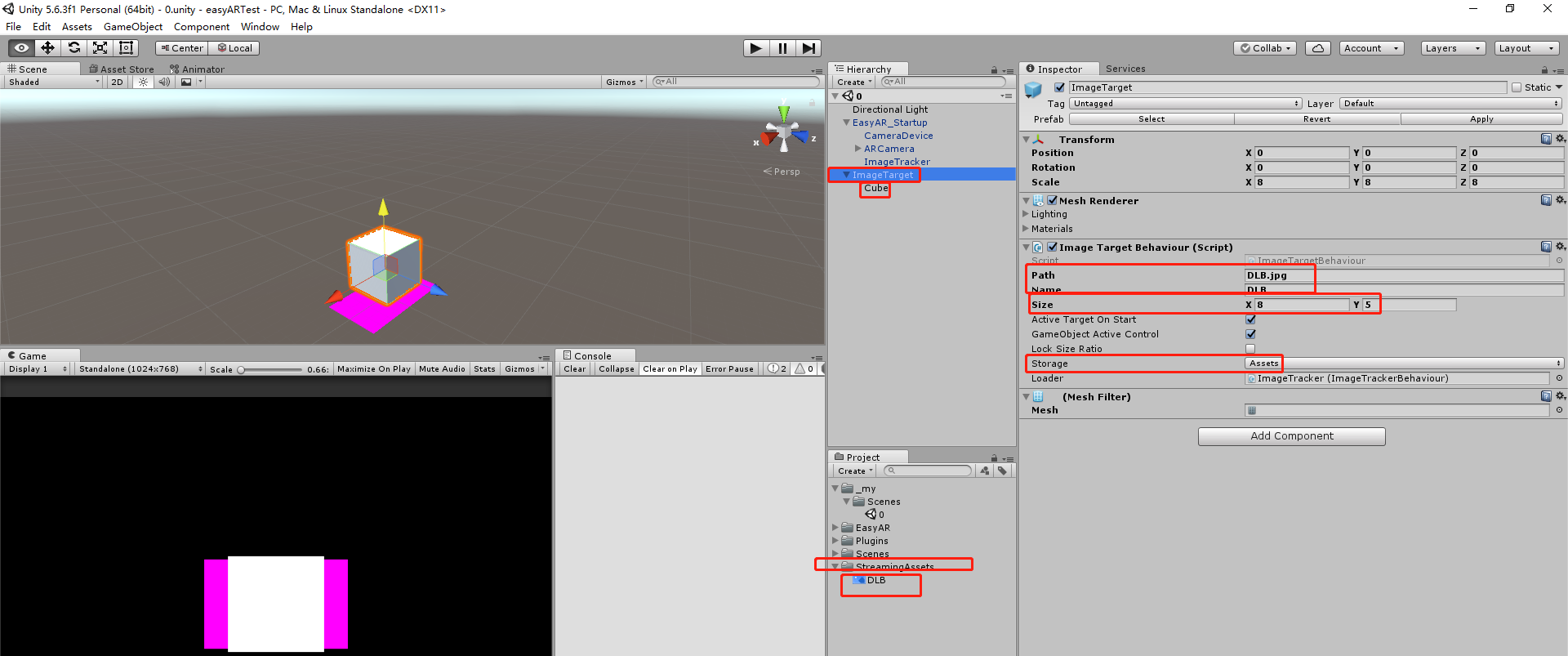 Unity+easyAR:一:成功:EasyAR_SDK_2.2.0_Basic_Unity:使用目标图片跟踪_unity的ar摄像头调用不出来-CSDN博客