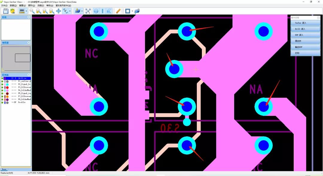 如何使用Gerber View 软件测量孔径？_cam350打开gerber如何测量孔径-CSDN博客