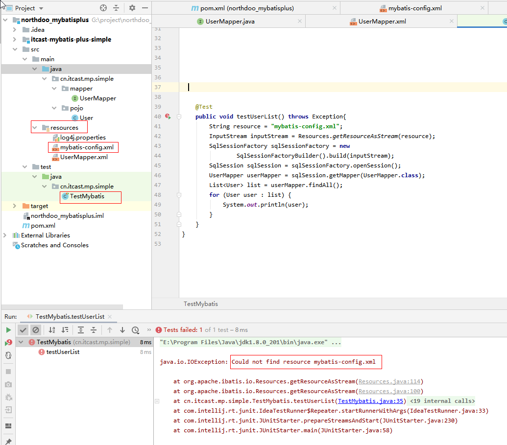 Could Not Find Resource Mybatis Config Xml 无法解析 文件 Mybatis Config Xml
