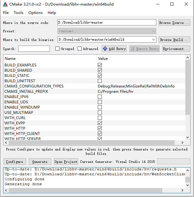 libhv x64库的链接生成（包含x86版本）_window下,cmake编译libhv为 x64-CSDN博客