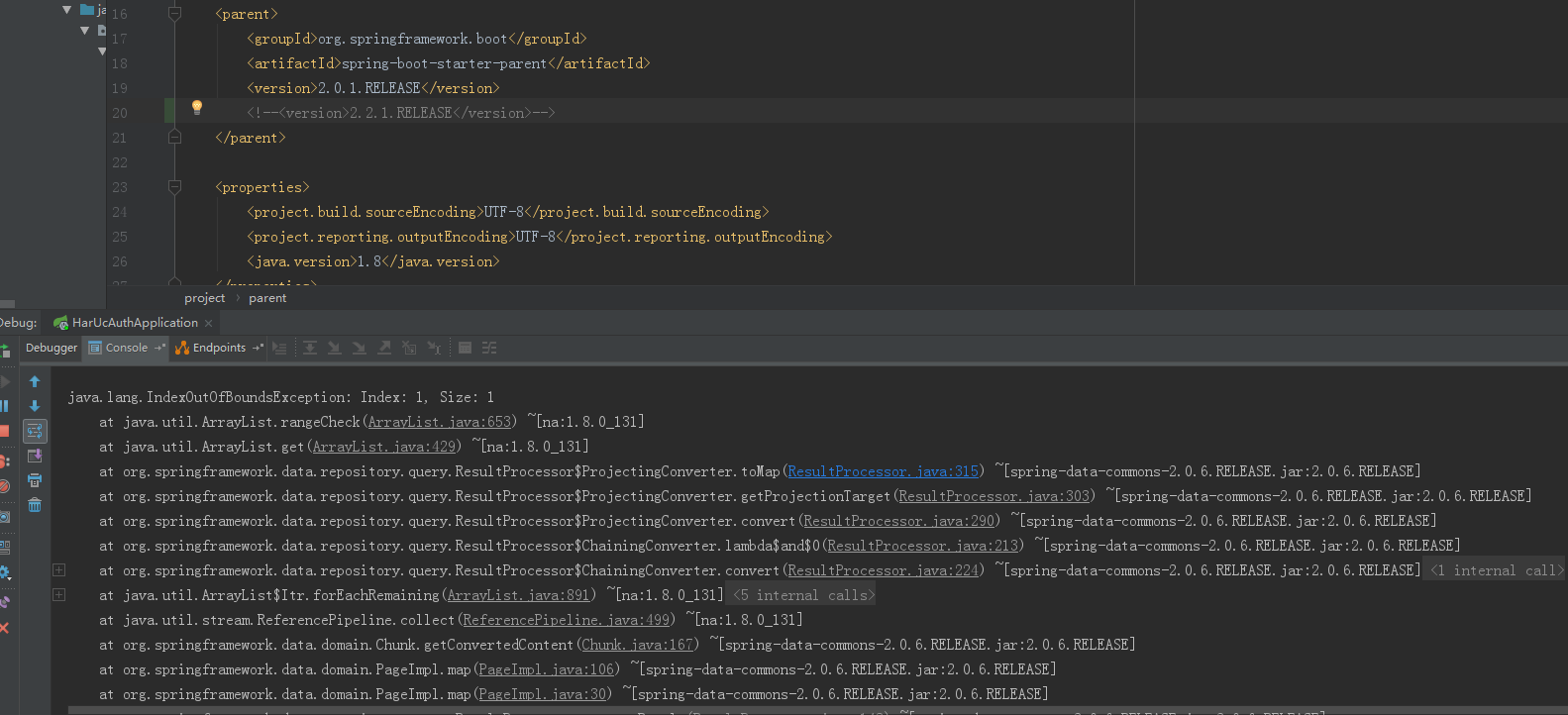 使用jpa查询list＜map＞时因为别名导致查询报错 数组下标越界 Javalangindexoutofboundsexception Index 1 Size 1jpa