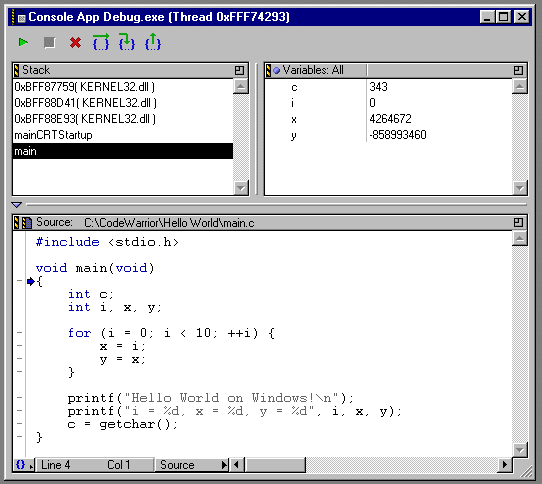 CodeWarrior 使用教程第五课：调试_codewarrior使用教程-CSDN博客