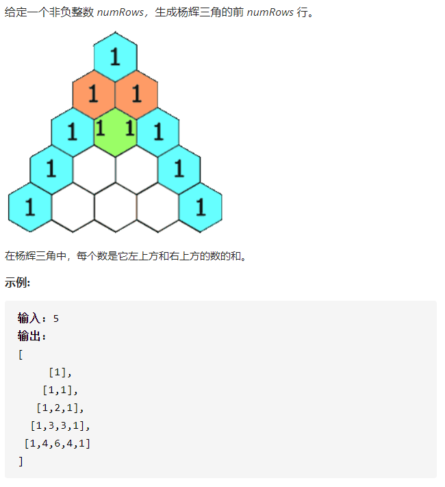 力扣 118题 杨辉三角形（c）c L18 三角形数列 Csdn博客 