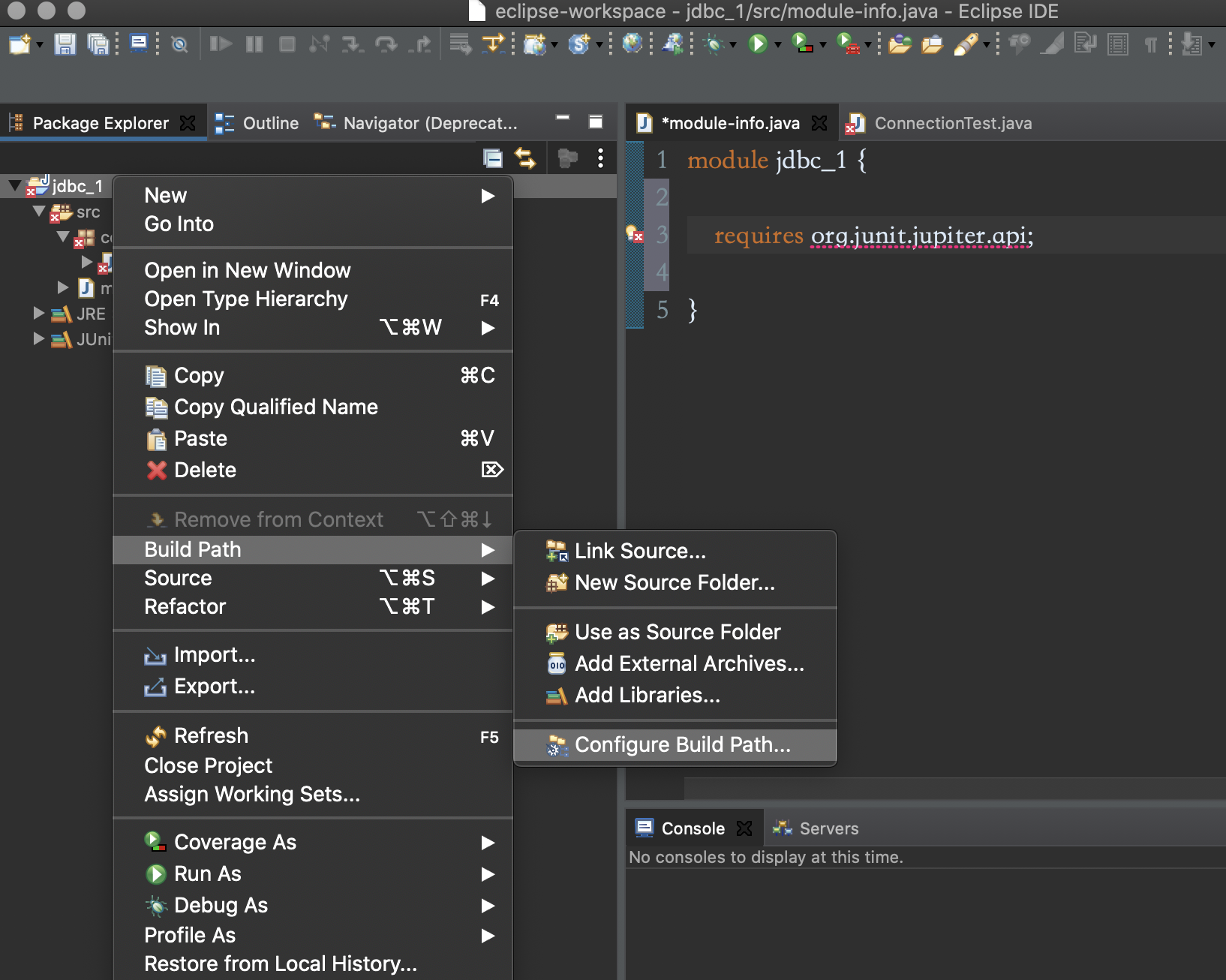 Eclipse 单元测试功能导入JUnit5问题的解决（module文件中写requires org.junit.jupiter.api报错问题）_eclipse org.junit ...