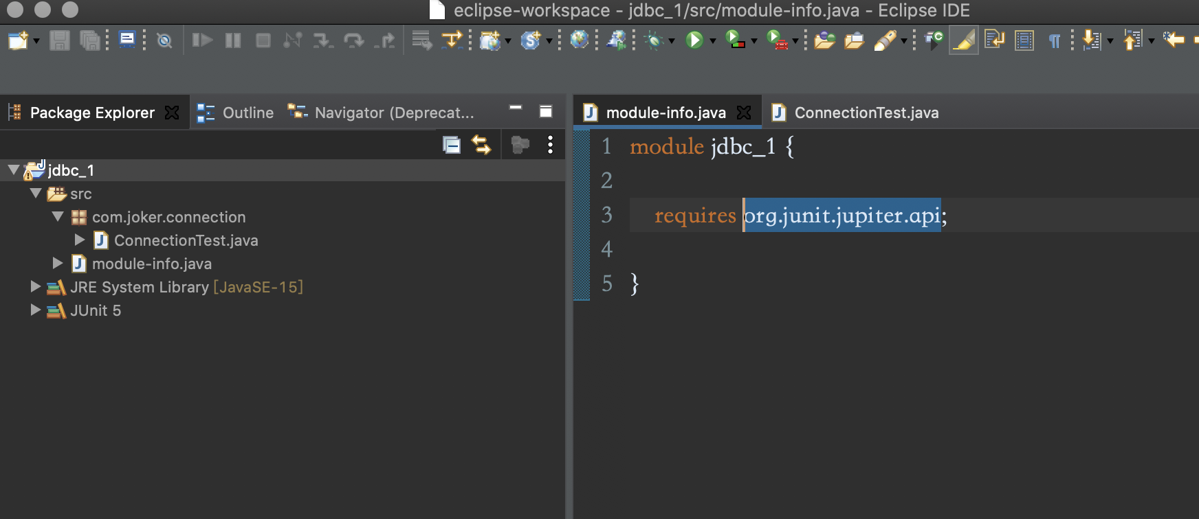 Eclipse 单元测试功能导入JUnit5问题的解决（module文件中写requires org.junit.jupiter.api报错问题）_eclipse org.junit ...