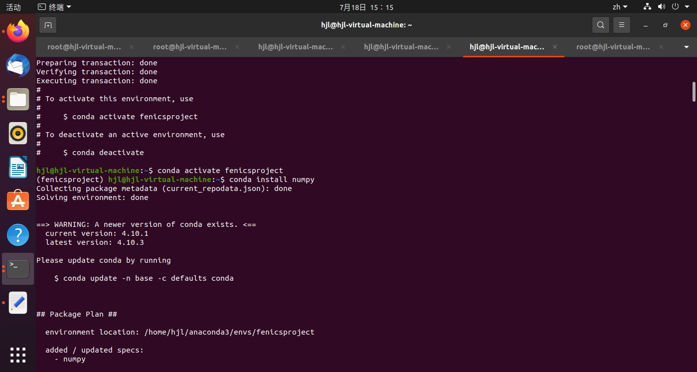 [Fenics有限元安装] 虚拟机Linux下，在ubuntu20.04上通过anaconda安装FEniCS有限元框架指南（适合新手小白，超 ...