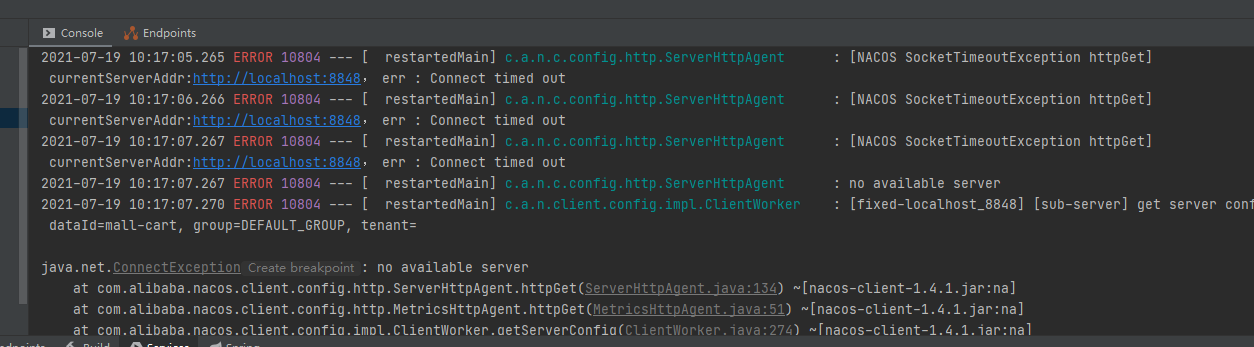 EUREKA error: Connect to localhost: 8761 Timed Out - Programmer Sought