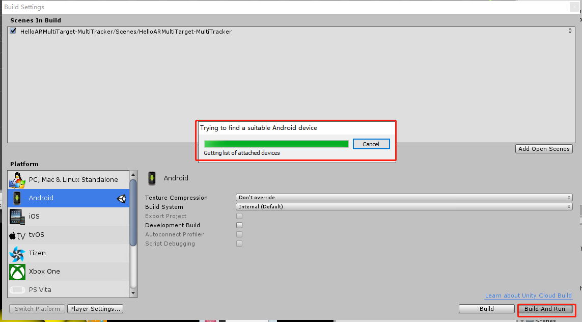 Unity+easyAR:二:安卓设备黑屏(应该是官网限制2.0系列的使用,以前可以的):(第二次操作)Untiy使用EasyAR_SDK_2.3.0_Basic_Samples_Unity ...