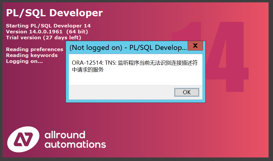 PL／SQL登录Oracle提示“监听程序当前无法识别连接描述符中请求的服务”解决办法_oralce19c监听程序无法-CSDN博客