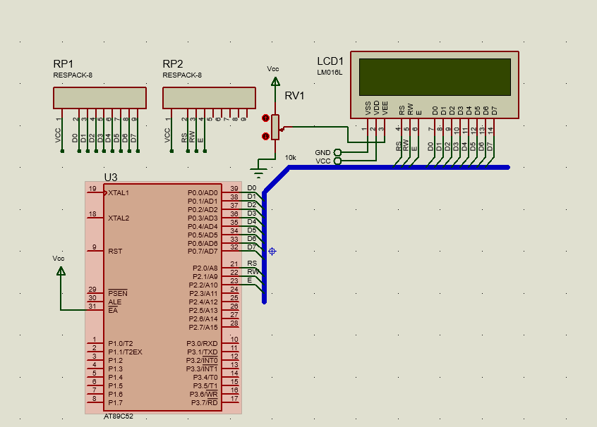 Proteus仿真——通过I/O方式控制LCD1602_1602设置光标位置-CSDN博客