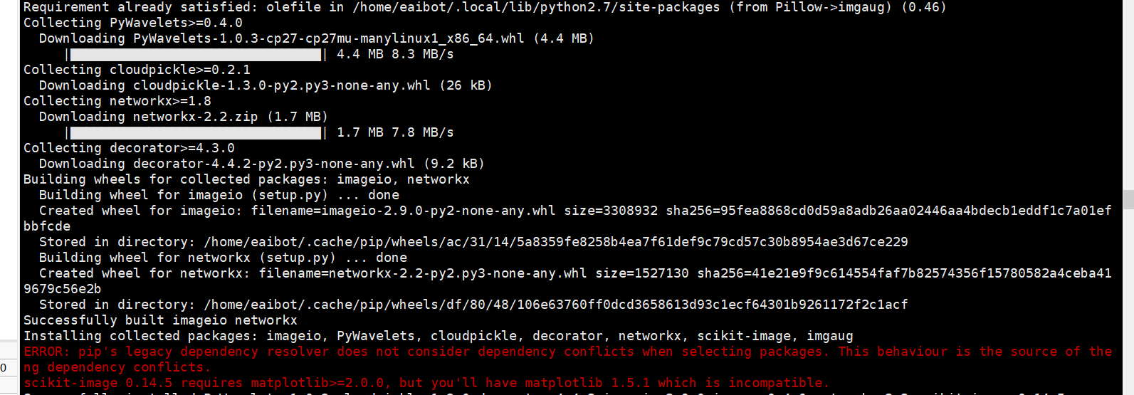第三天：通过ssh连接到小车，尝试建图，配置PaddleOCR环境（花费时间最长，踩坑记录，python2.7安装paddle解决相关报错）_paddleocr ros-CSDN博客
